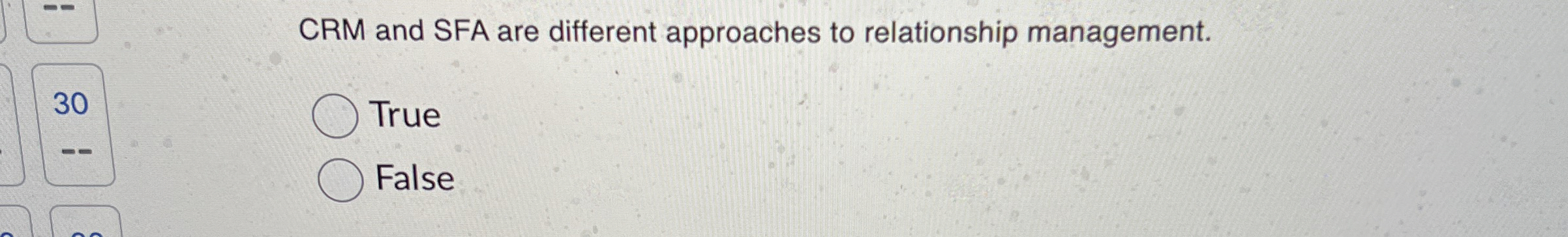 Solved CRM and SFA are different approaches to relationship | Chegg.com