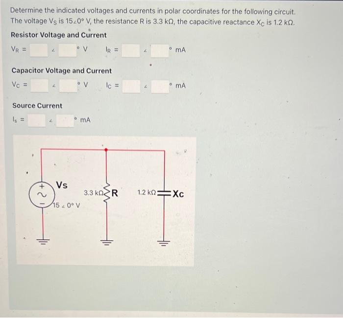 Solved Determine the indicated voltages and currents in | Chegg.com