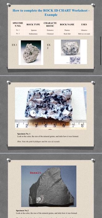 Solved STEPS 1 Use the Flowchart for Rock ID (choose from | Chegg.com