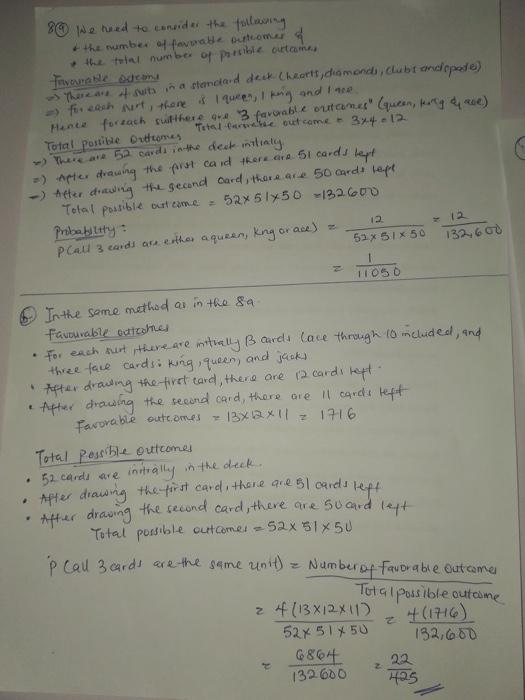 Solved 8. ( 8 points) Three cards are randomly selected from | Chegg.com