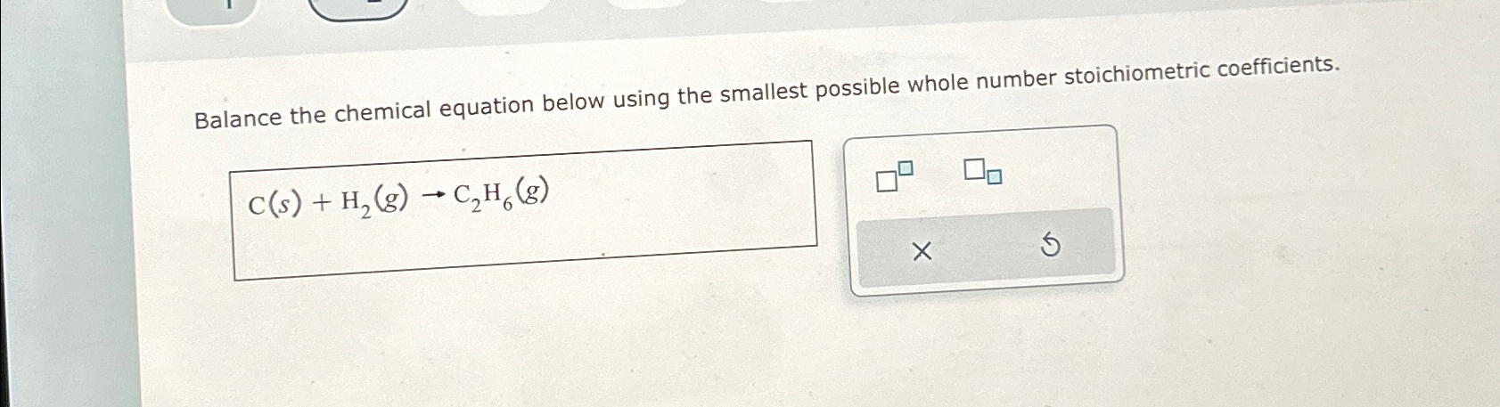 Solved Balance the chemical equation below using the | Chegg.com