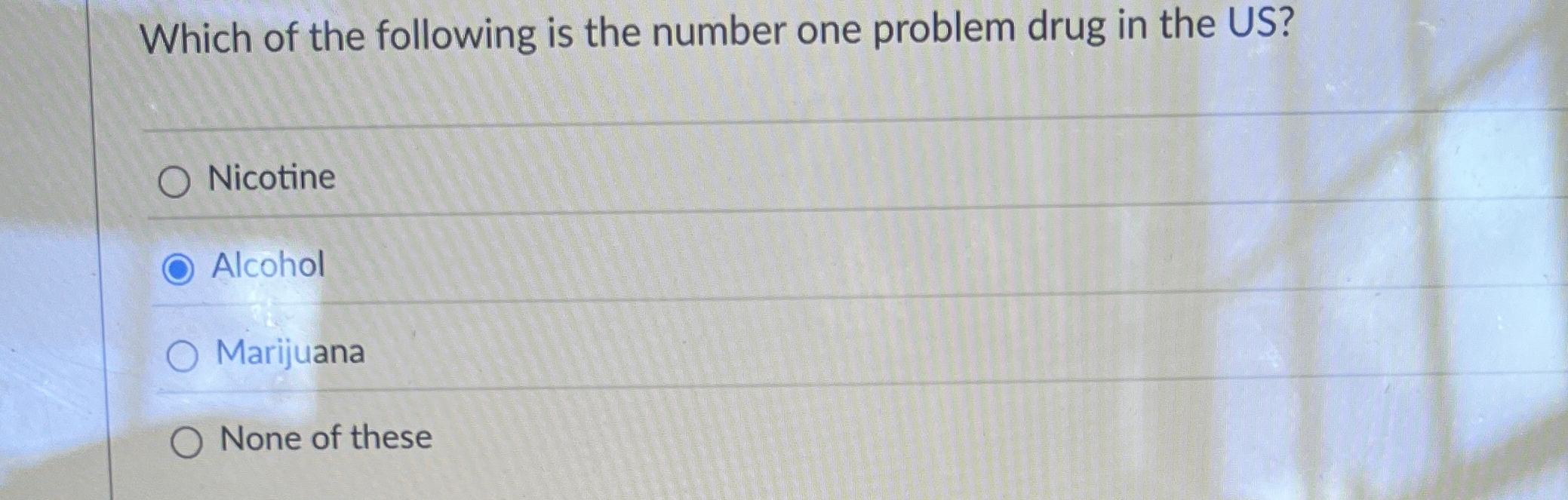 Solved Which of the following is the number one problem drug | Chegg.com