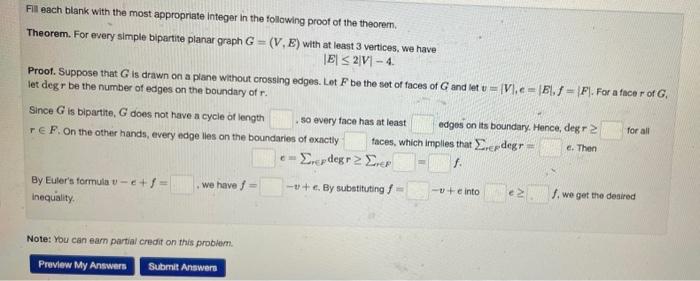 Solved Fill Each Blank With The Most Appropriate Integer In 