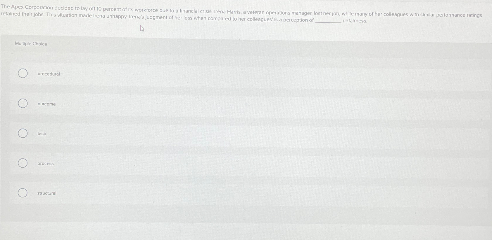 Solved retained their jobs. This situation made Irena | Chegg.com