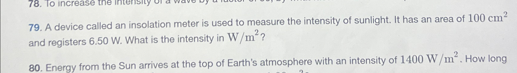 Solved A device called an insolation meter is used to | Chegg.com