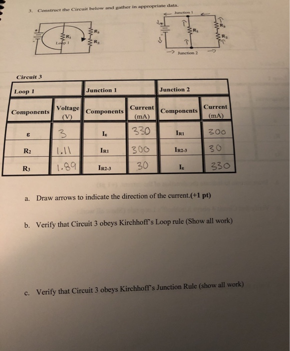 Solved 3 Construct The Circuit Below And Gather In