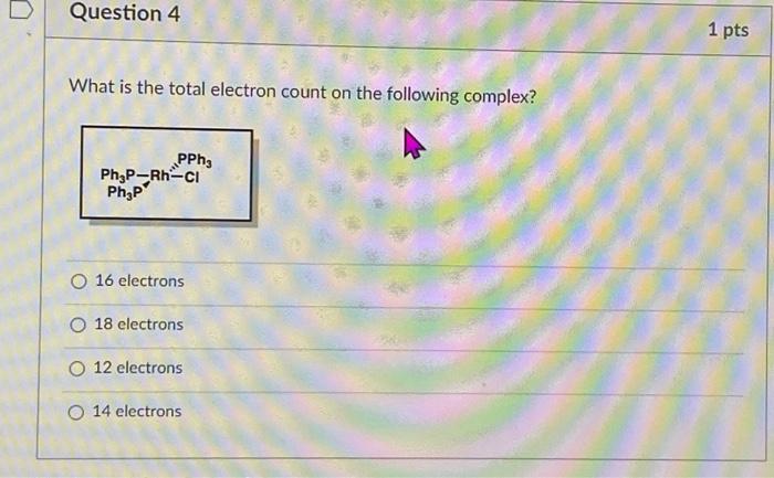 Solved What is the total electron count on the following | Chegg.com