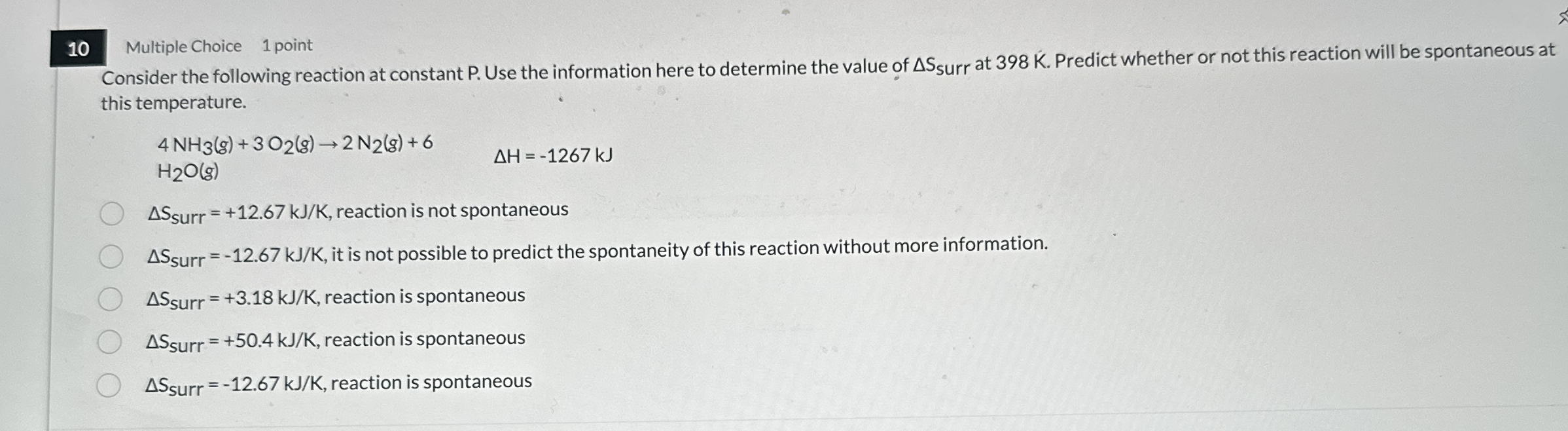 Solved 10Multiple Choice1 ﻿pointConsider the following | Chegg.com