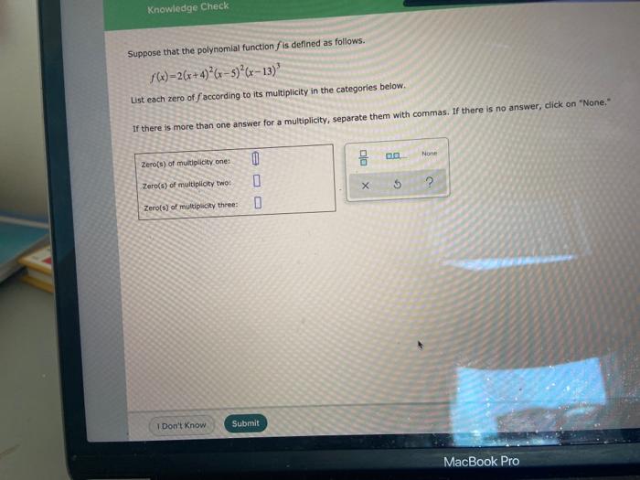 Solved Knowledge Check Suppose that the polynomial function | Chegg.com Solved Knowledge Check Suppose that the polynomial function | Chegg.com