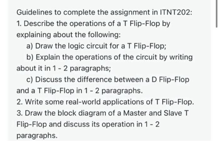 Solved Guidelines to complete the assignment in ITNT202: 1. | Chegg.com