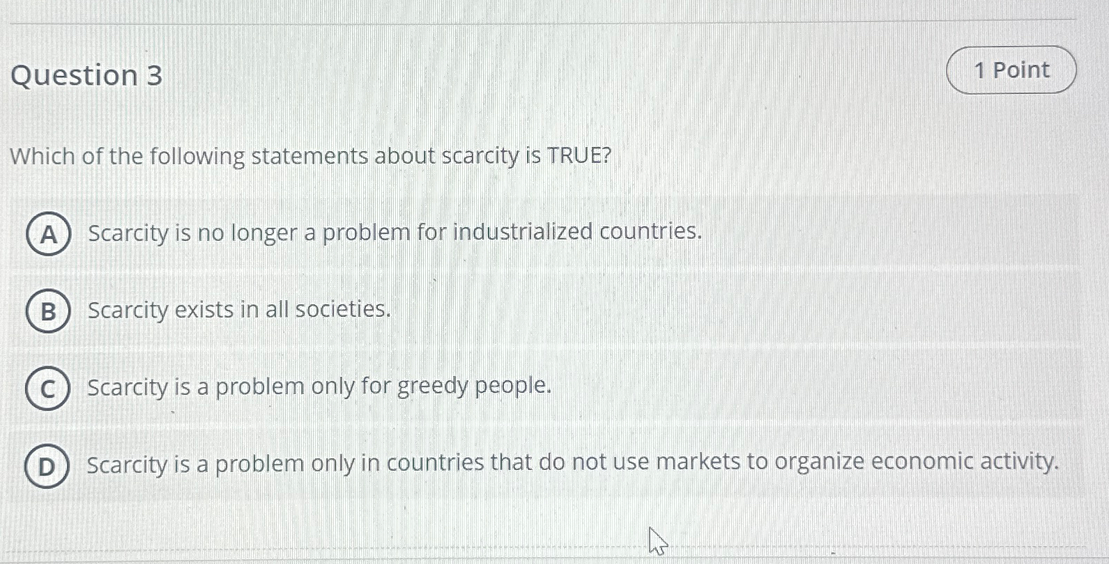 Solved Question 3Which of the following statements about | Chegg.com