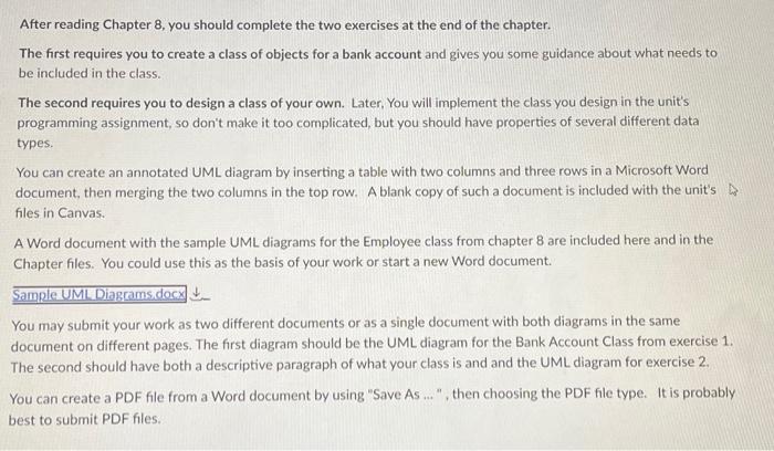 Solved After reading Chapter 8 , you should complete the two | Chegg.com