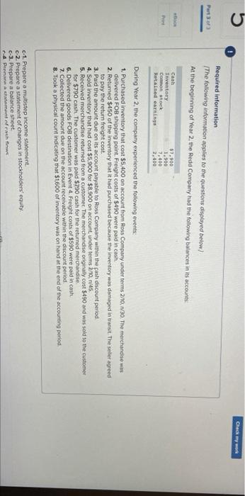 Solved 5 Checy word Part 3 of 3 Required information The | Chegg.com