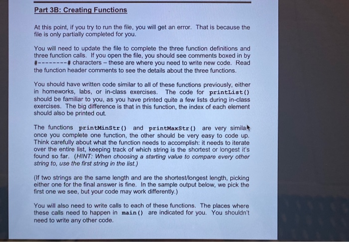 Solved Its in Python3. Functions names are given. We have to | Chegg.com
