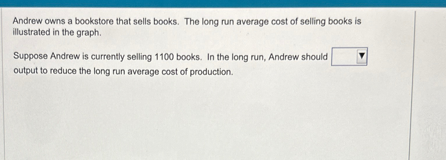 Solved Andrew owns a bookstore that sells books. The long | Chegg.com