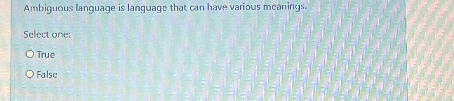 Solved Ambiguous language is language that can have various | Chegg.com