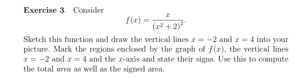 Solved Exercise 1. ﻿Use the Fundamental Theorem of Calculus | Chegg.com