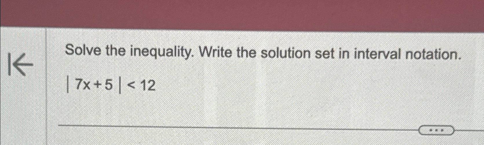 Solved Solve the inequality. Write the solution set in | Chegg.com