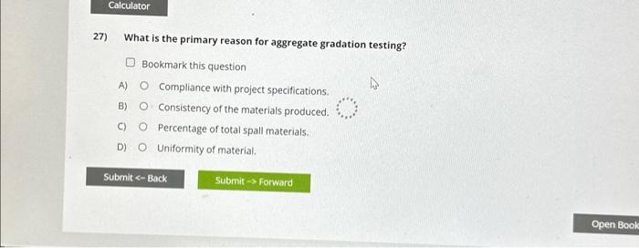 Solved 37) When performing a fine aggregate gradation test, | Chegg.com