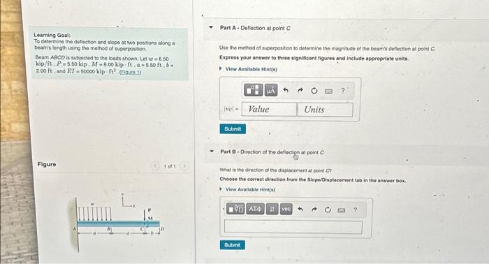 Solved Learning Goal: To determine the deflection and slope | Chegg.com