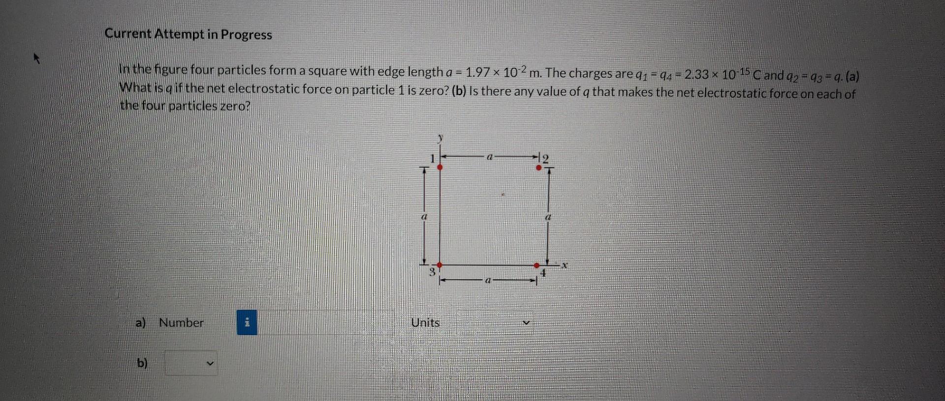 Solved Current Attempt in ProgressIn the figure four | Chegg.com
