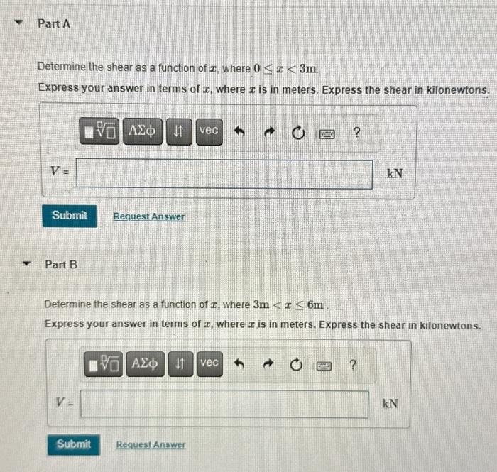 Solved Drav the shear diagram Click on "add discontinuity" | Chegg.com