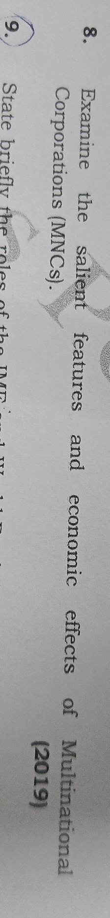 Solved Examine the salient features and economic effects of | Chegg.com