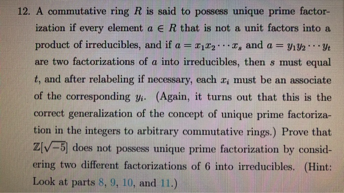 Solved Exercise 2.123 Here is an example of a ring in which | Chegg.com