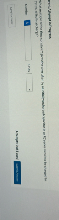 Solved rrent Attempt in ProgressWhat multiple of the time | Chegg.com