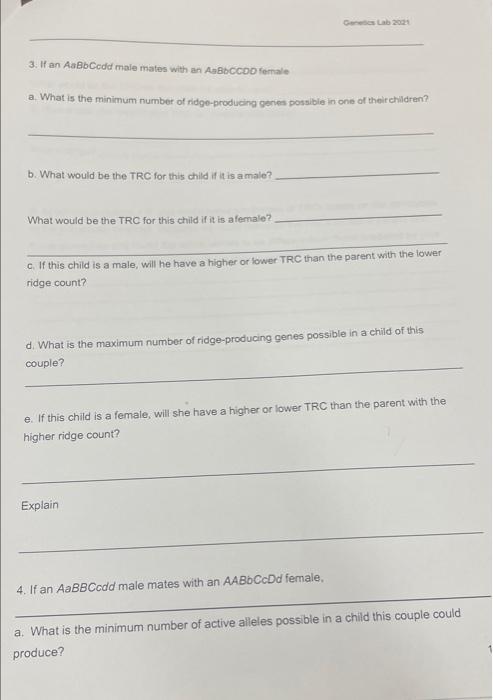 Solved Genetics Lab 2021 EXTEND YOUR UNDERSTANDING WITH | Chegg.com