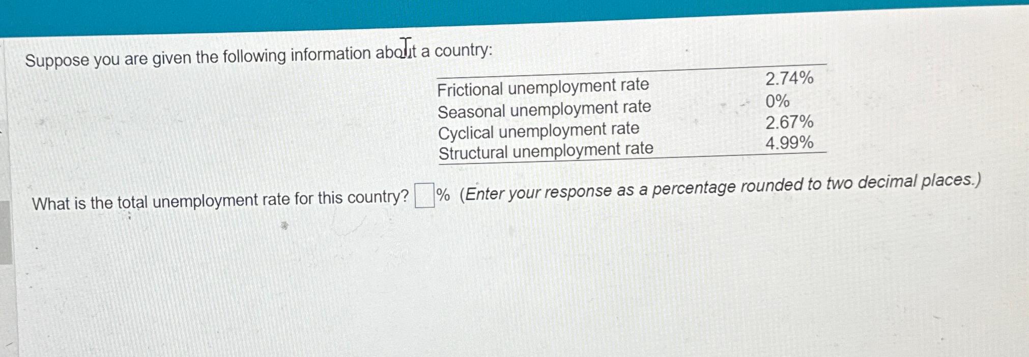 Solved Suppose you are given the following information | Chegg.com