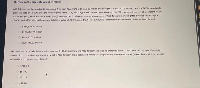 Solved NDC Telecom Ine is expected to generate a free cash | Chegg.com