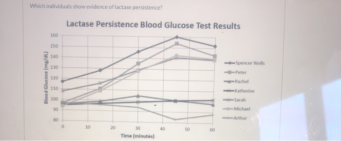 Solved Which individuals show evidence of lactase | Chegg.com