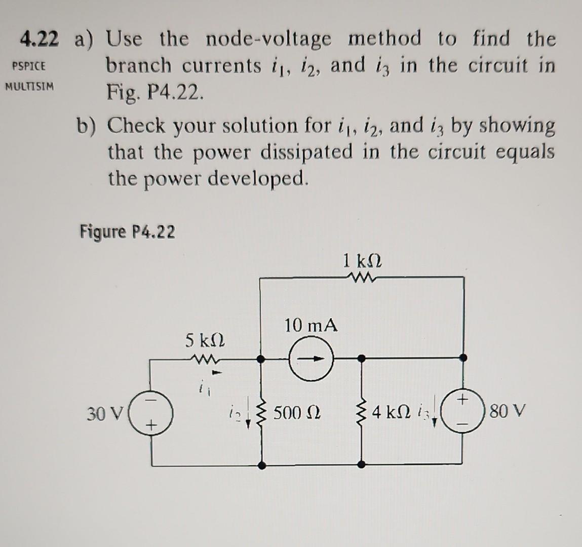 Solved 2 a) Use the node-voltage method to find the branch | Chegg.com