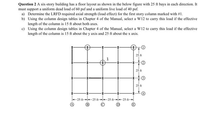 Solved Question 2 A six-story building has a floor layout as | Chegg.com