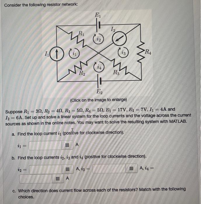 Solved Consider the following resistor network: E 12 RI i I | Chegg.com
