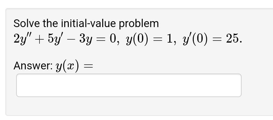 Solved Solve the initial-value problem | Chegg.com