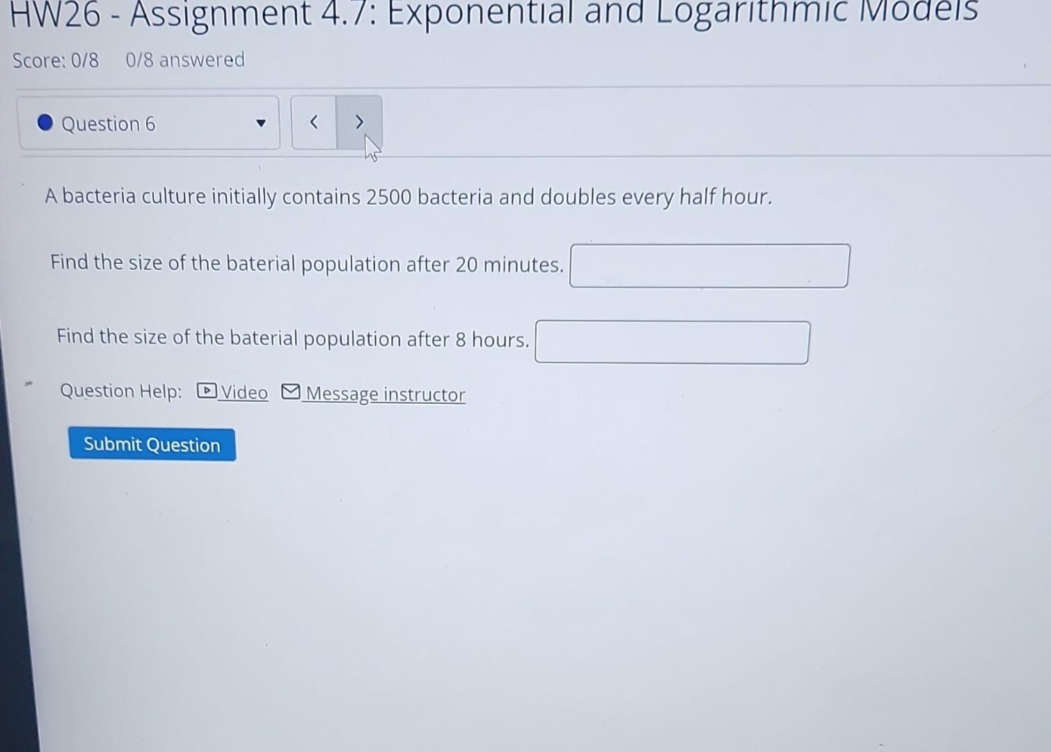 Solved HW26 - Assignment 4. I: Exponential and Logarithmic | Chegg.com