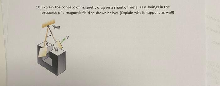 Solved 10. Explain the concept of magnetic drag on a sheet | Chegg.com