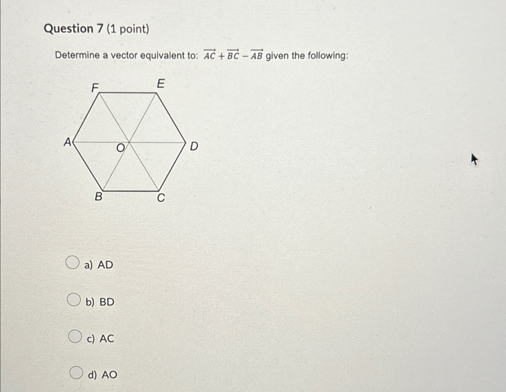 Question 7 (1 point)Determine a vector equivalent | Chegg.com Question 7 (1 point)Determine a vector equivalent | Chegg.com
