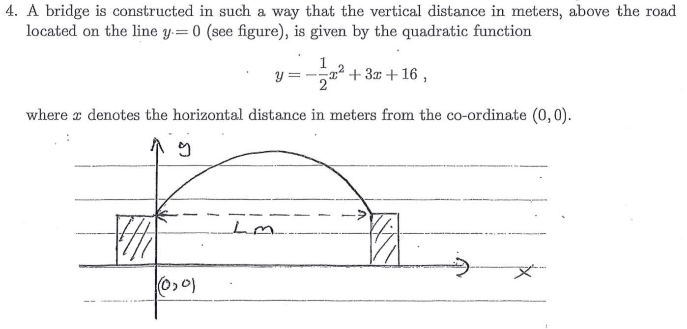 Solved 4. A bridge is constructed in such a way that the | Chegg.com