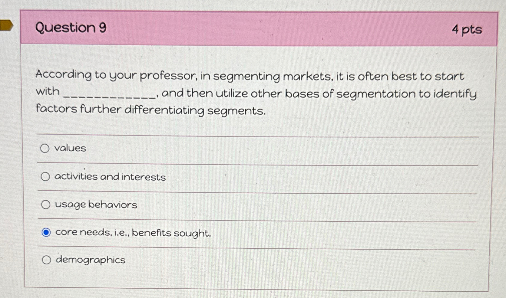 Solved Question 94 ﻿ptsAccording to your professor, in | Chegg.com