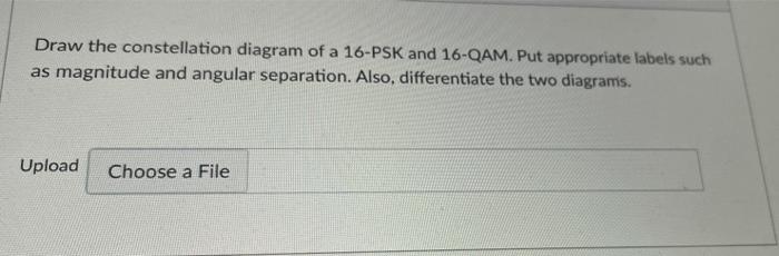 Solved Draw the constellation diagram of a 16-PSK and | Chegg.com