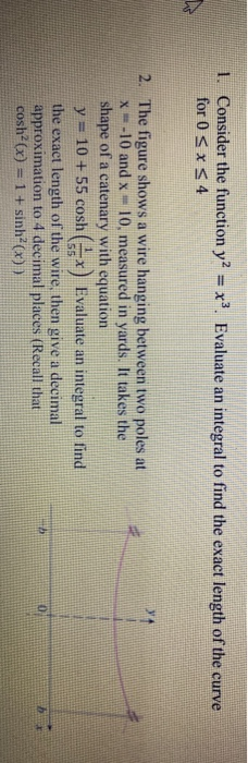 Solved Consider the function y2 = x3. Evaluate an integral | Chegg.com