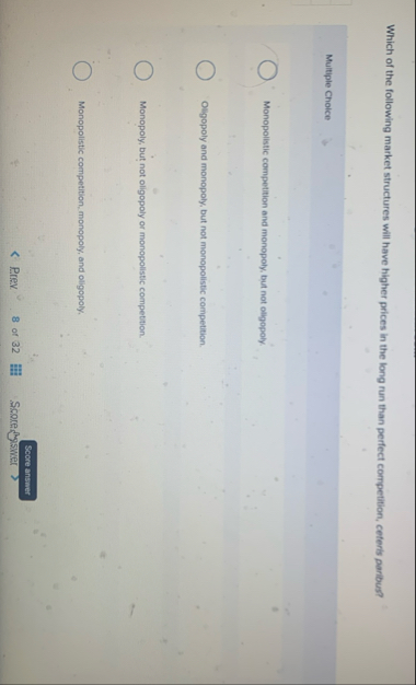 Solved Which of the following market structures will have | Chegg.com