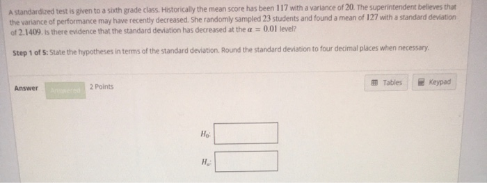 Solved A standardized test is given to a sixth grade class. | Chegg.com
