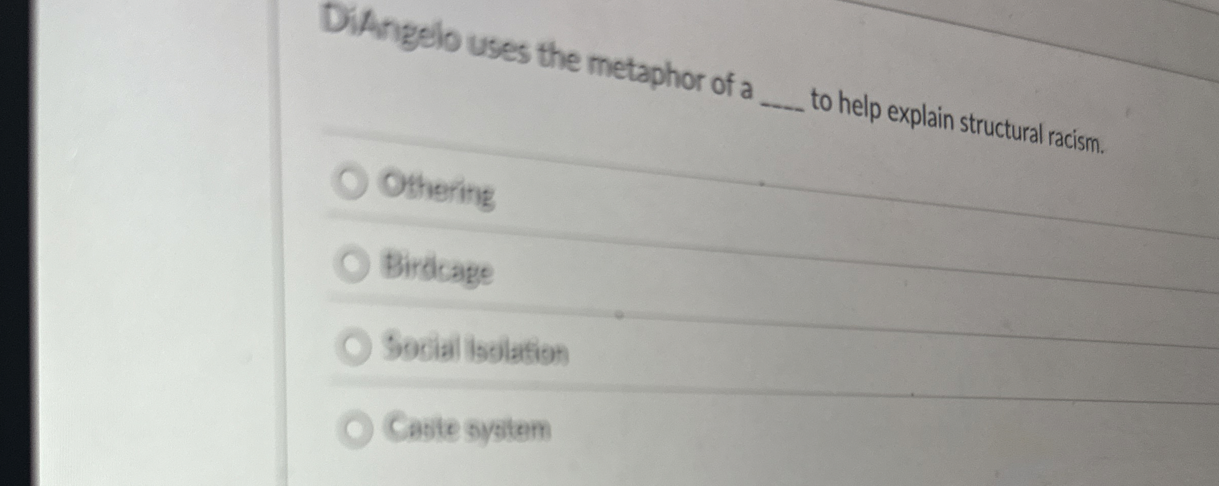 Solved DiAngelo uses the metaphor of ato help explain | Chegg.com