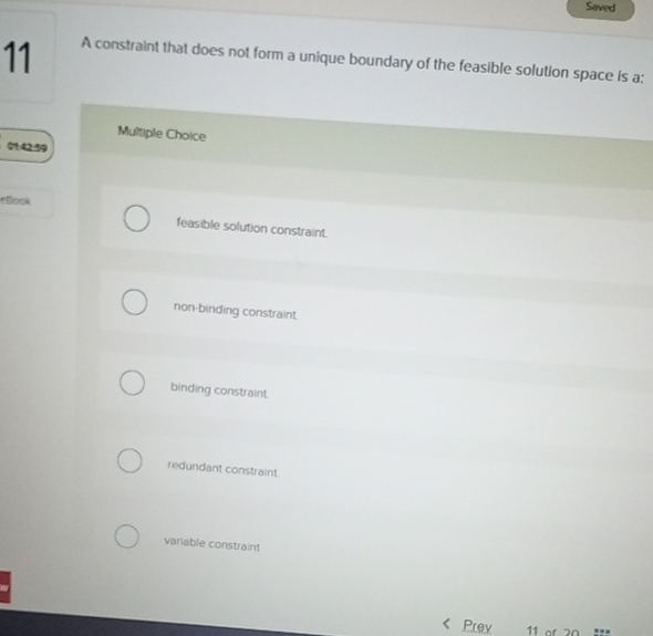 Solved A constraint that does not form a unique boundary of | Chegg.com