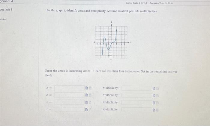 Solved Use the graph to identify zeros and multiplicity. | Chegg.com Solved Use the graph to identify zeros and multiplicity. | Chegg.com