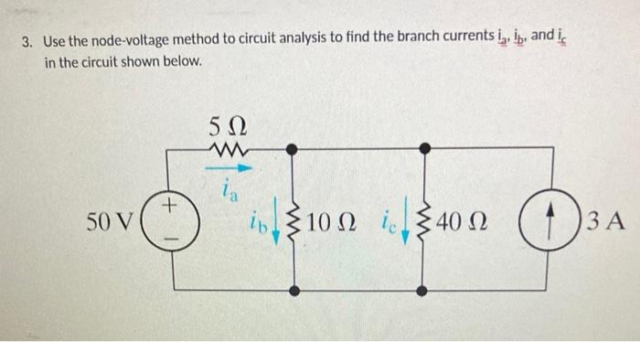 Solved 3. Use the node-voltage method to circuit analysis to | Chegg.com